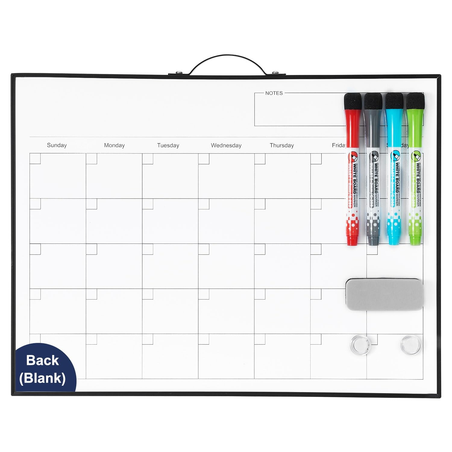 TSJ OFFICE White Board Calendar - 12 X 16 Inches Magnetic Dry Erase ...