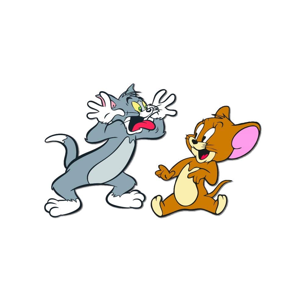 TSK CRAFTS Cartoon Tom and Jerry Wooden Fridge Magnet for Kids Room ...