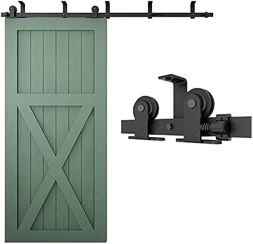 TSMST 10ft Ceiling Mount Sliding Barn Door Hardware fit 60" Wide Single ...