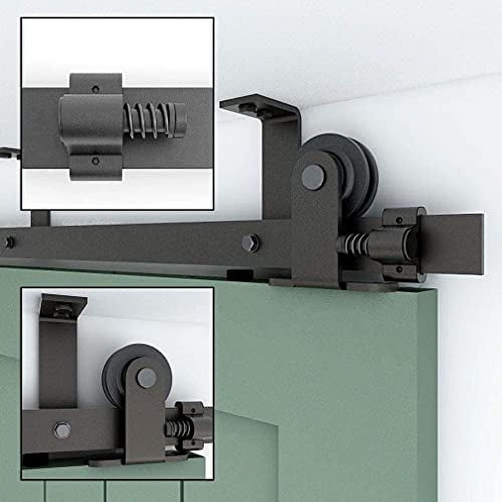 TSMST 10ft Ceiling Mount Sliding Barn Door Hardware fit 60" Wide Single ...