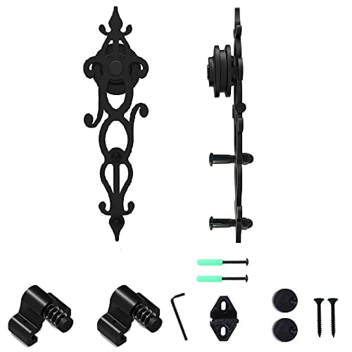 TSMST 2pcs Sliding Barn Door Hardware Hanger Roller - Flower Shape ...