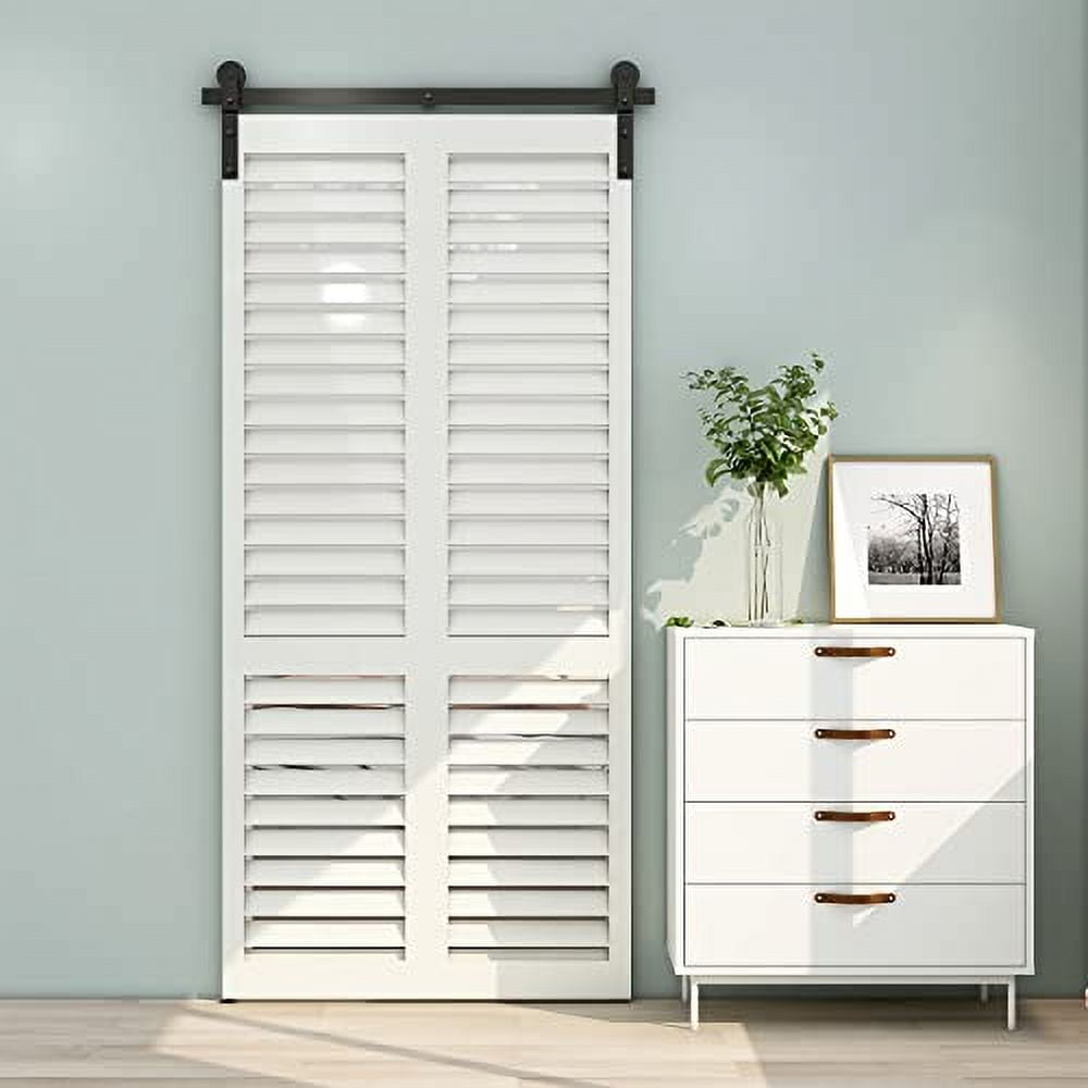 TSMST 40" Bi-Folding Sliding Barn Door Hardware Kit for 2 Doors, Heavy ...