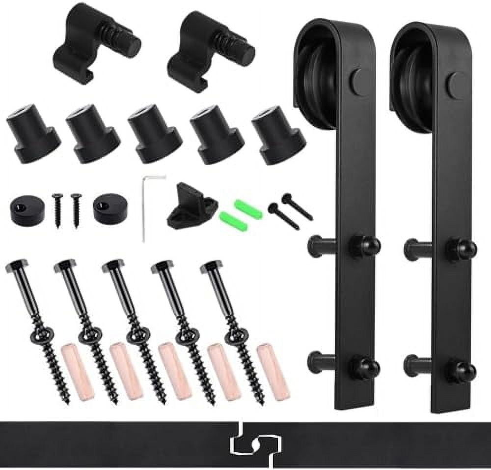 TSMST 4FT/48 Sliding Barn Door Hardware Kit, 4-10FT Track Kit Fit 24 ...