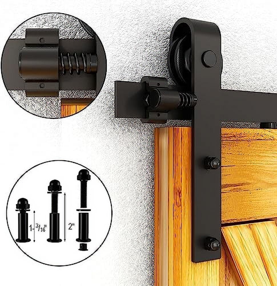 TSMST 4FT/48 Sliding Barn Door Hardware Kit, 4-10FT Track Kit Fit 24 ...
