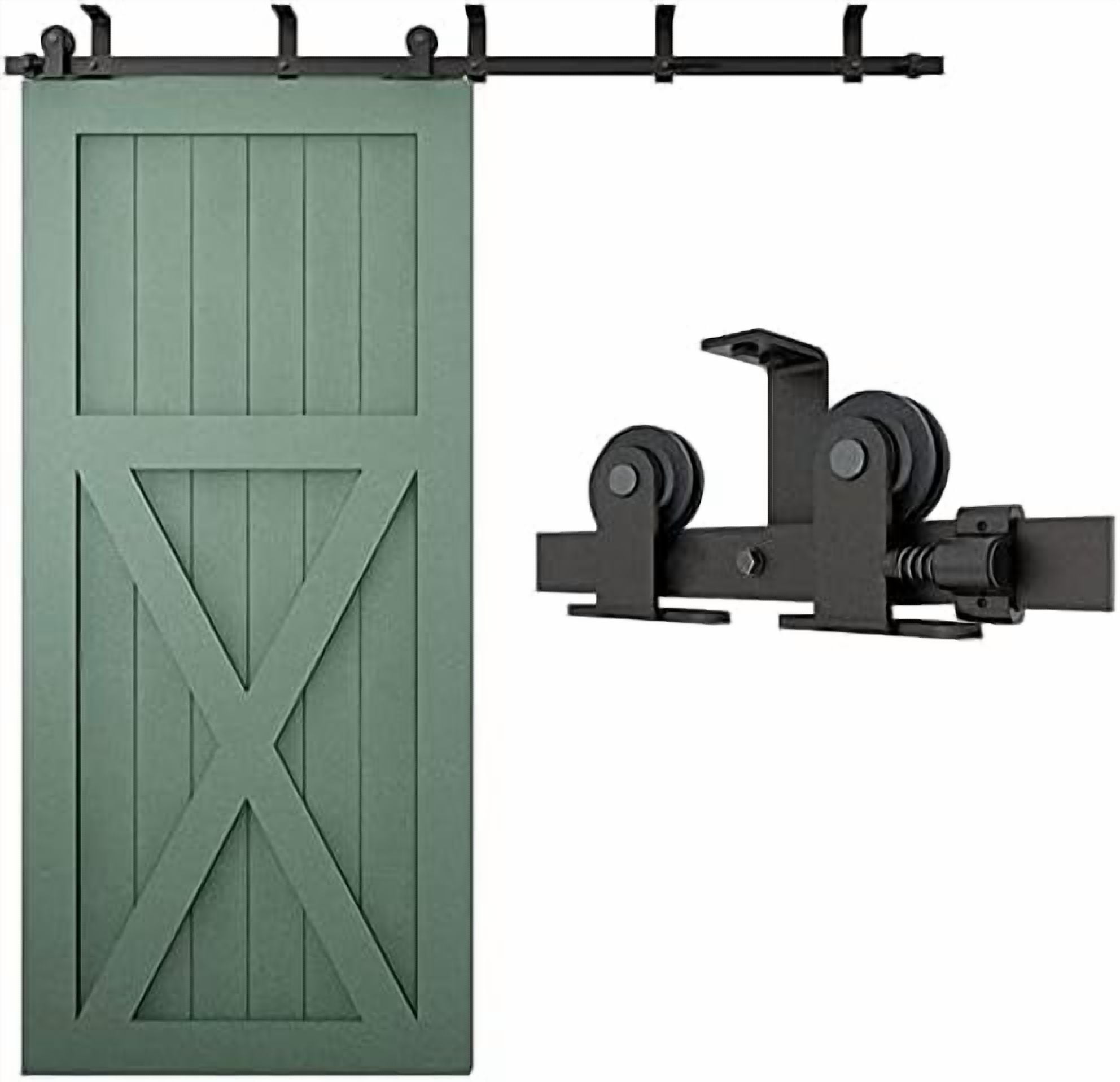 TSMST 6.6ft Ceiling Mount Sliding Barn Door Hardware fit 40" Wide ...