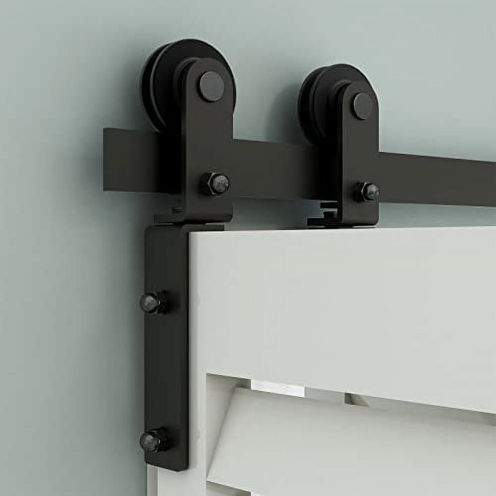 TSMST 60" Bi-Folding Sliding Barn Door Hardware Kit for 2 Doors, Heavy ...