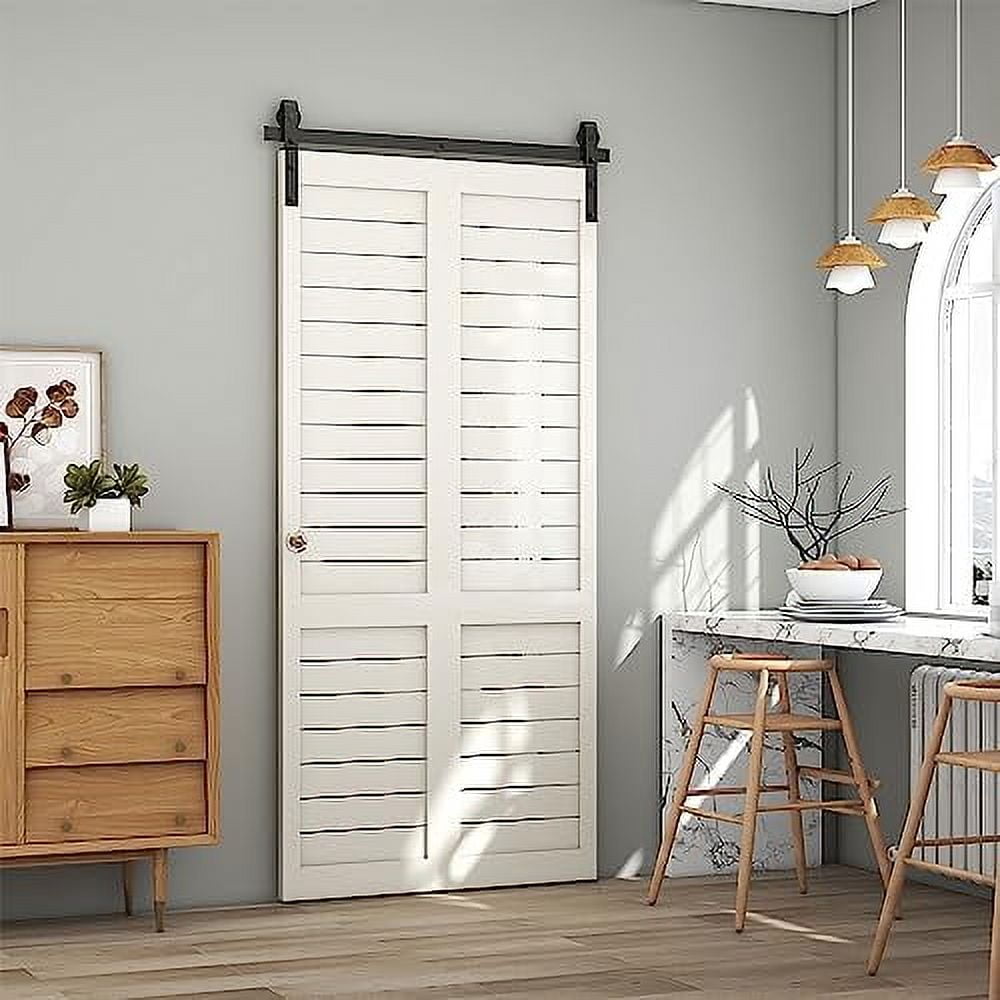 TSMST 66" Bi-Folding Sliding Barn Door Hardware Track Kit for 2 Doors ...