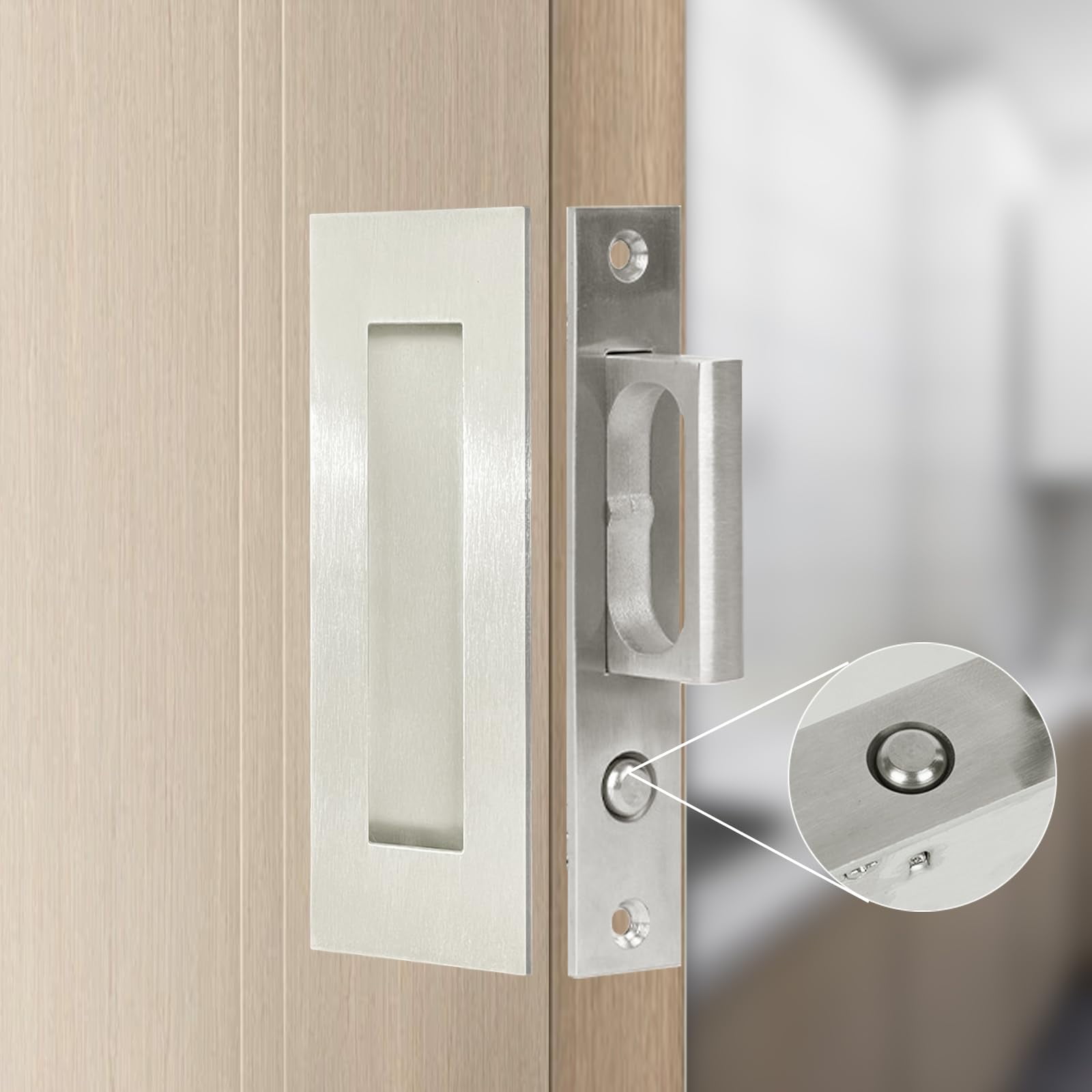 TSOEORET Pocket Door Edge Pull and Recessed Finger Flush Pullï¼ˆ6 ...