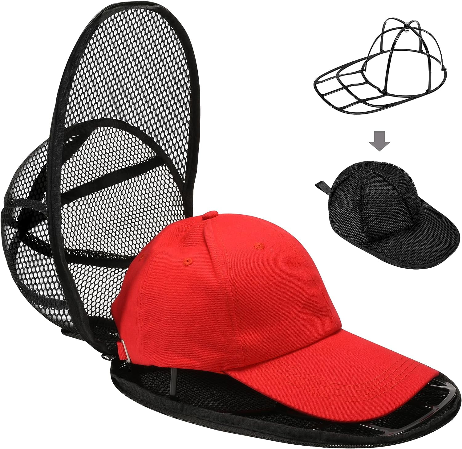 TSOMEI Baseball Caps Hat Washer, Foldable Cleaning Rack, Machine Safe ...
