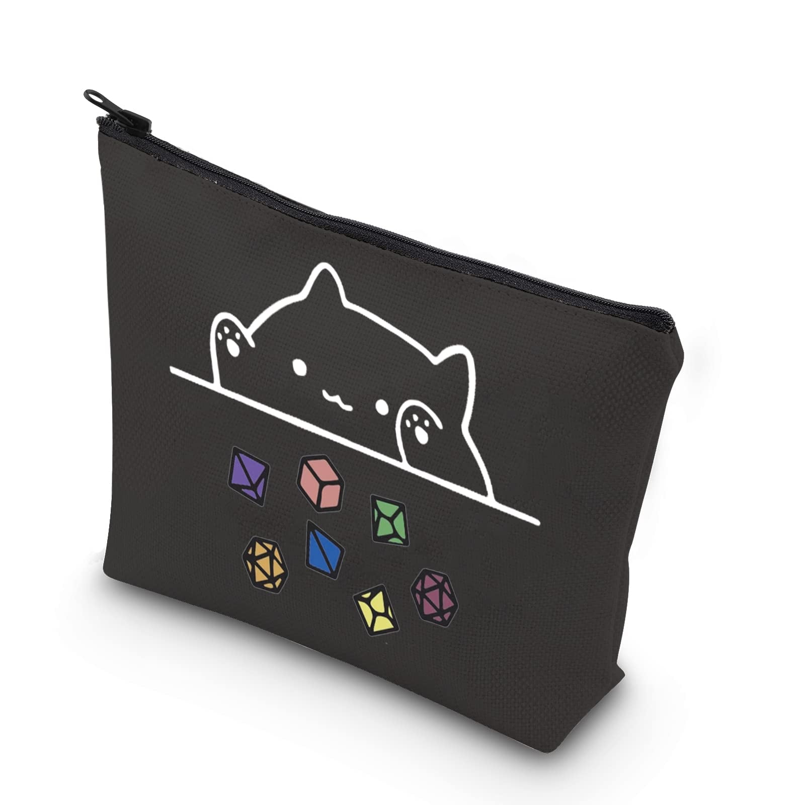 TSOTMO Cat Throwing Dice DnD Dungeon Master Bag of Holding Zipper Pouch ...