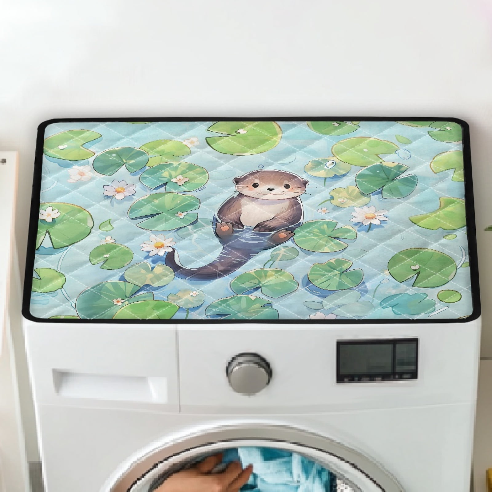 TSOVTHRID Aquatic Flower Capybara Print Washer and Dryer Top Covers ...
