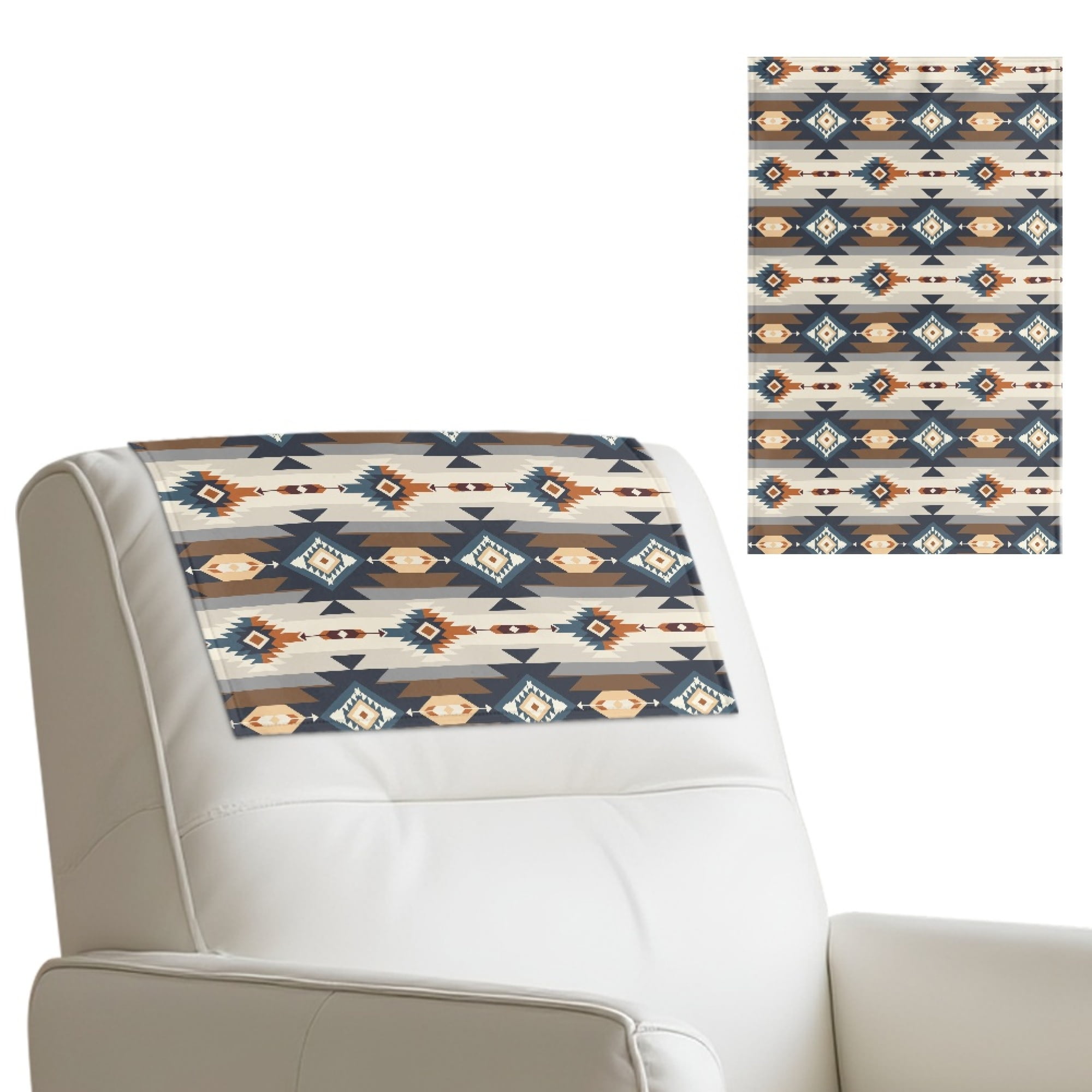 TSOVTHRID Aztec Tribal Stripe Print Recliner Headrest Protector ...