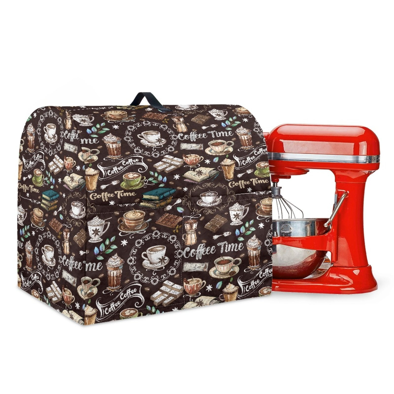TSOVTHRID Brown Coffee Cup Print Kitchen Stand Mixer Cover Chocolate ...