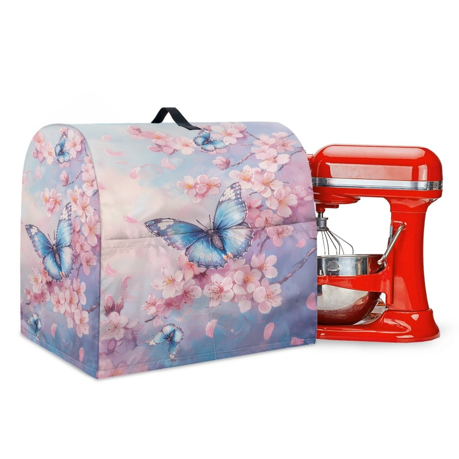 TSOVTHRID Butterfly Cherry Blossom Print Kitchen Mixer Cover Washable ...