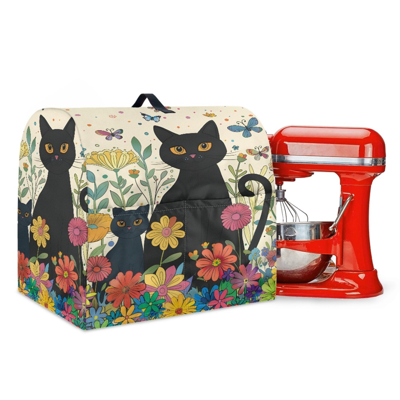 TSOVTHRID Cat Daisy Butterfly Print Mixer Cover Waterproof Kitchen ...