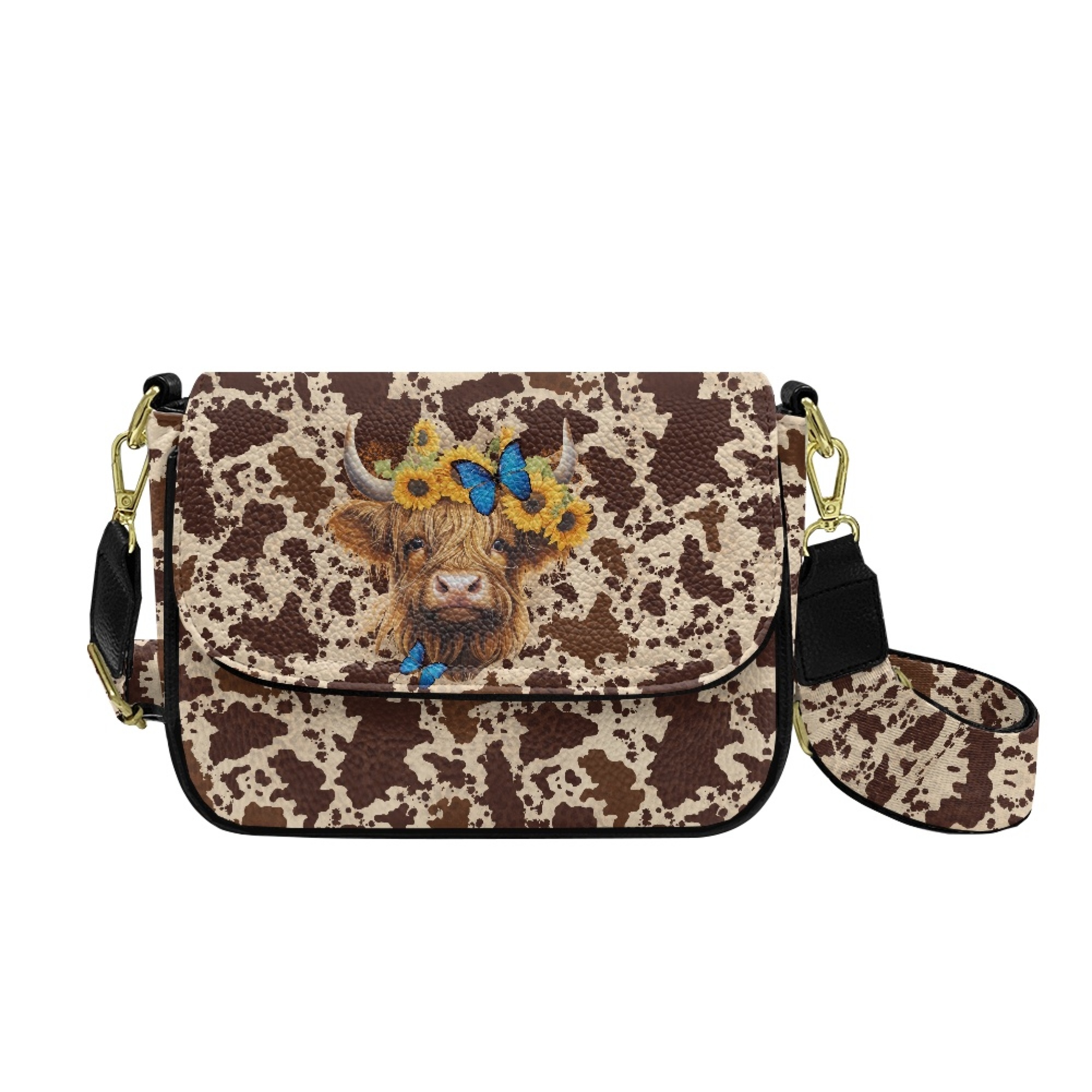 TSOVTHRID Highland Cattle Cow Crossbody Bags for Women Trendy PU ...