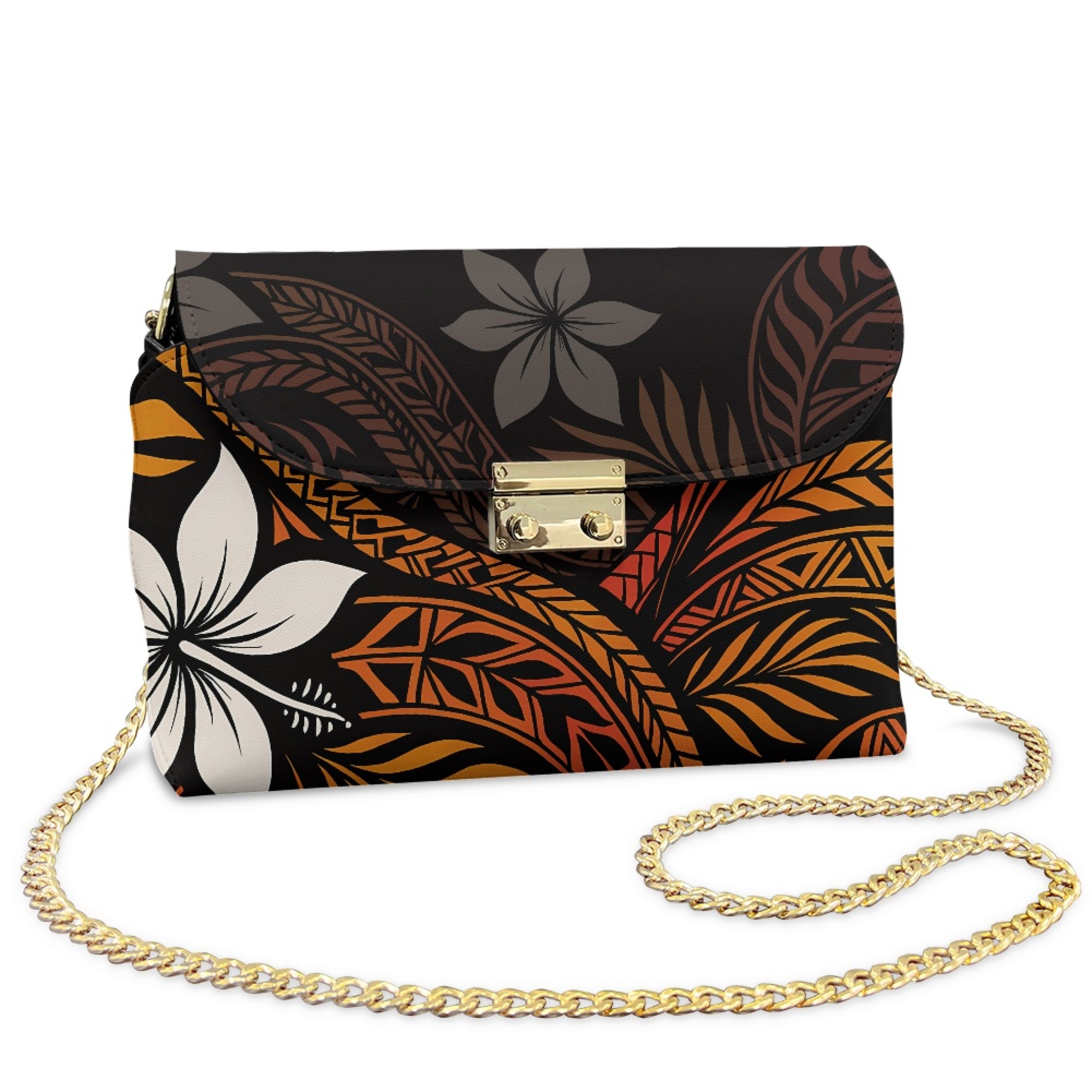 TSOVTHRID Polynesian Tropical Floral Print Crossbody Bags for Women ...