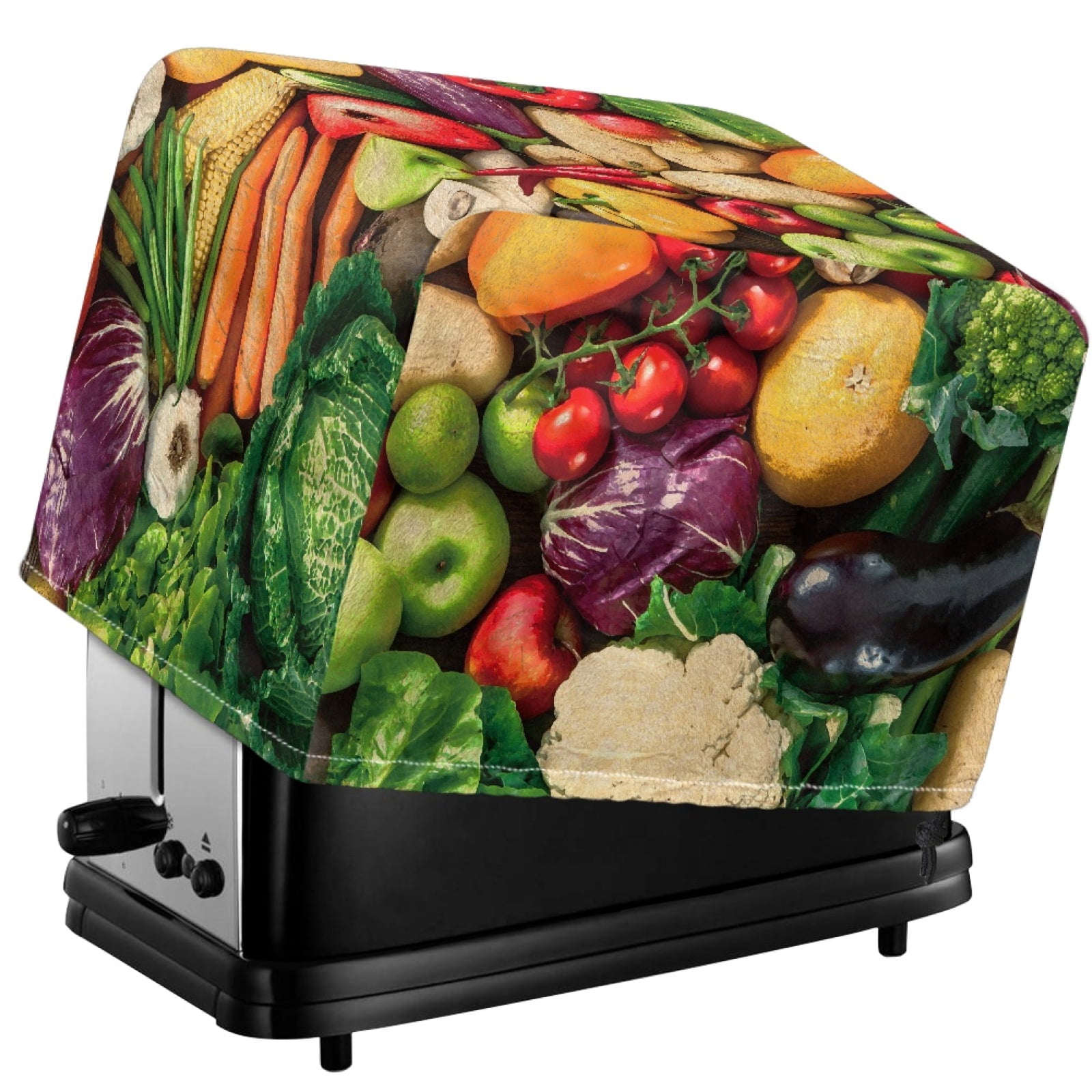 TSOVTHRID Vegetable Fruit Print 4 Slice Toaster Oven Dust Covers ...