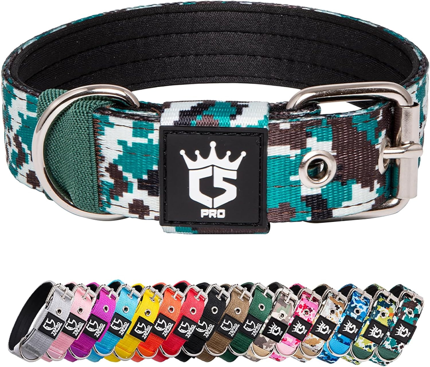 TSPRO Tactical Dog Collar 1.25 Inch Wide Dog Collar Strong Dog Collar ...
