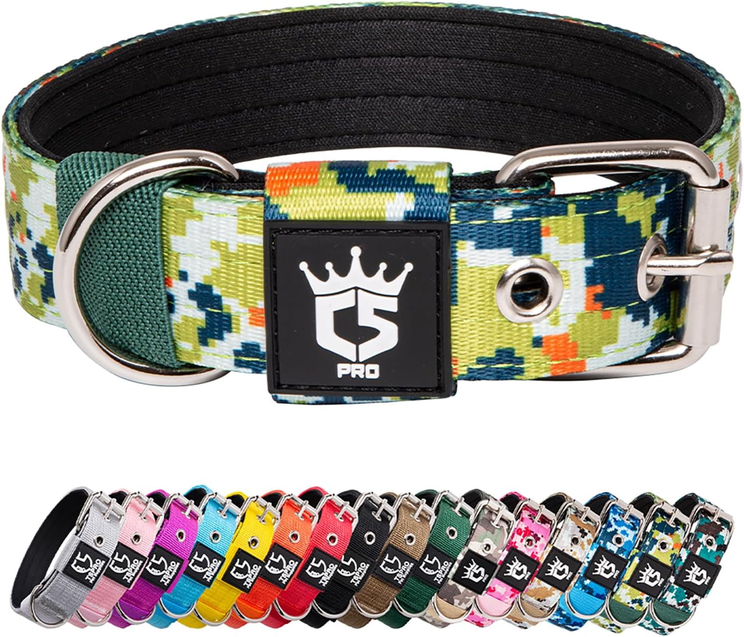 TSPRO Tactical Dog Collar 1.25 Inch Wide Dog Collar Strong Dog Collar ...