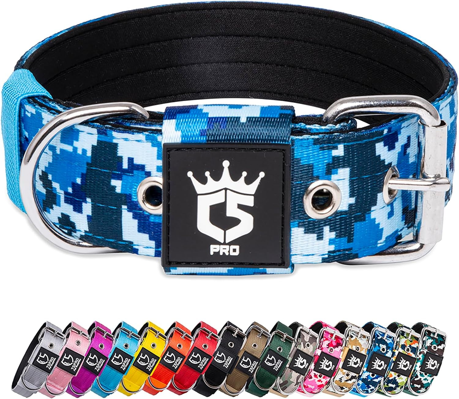 TSPRO Tactical Dog Collar 1.5 Inch Wide Dog Collar Strong Dog Collar ...