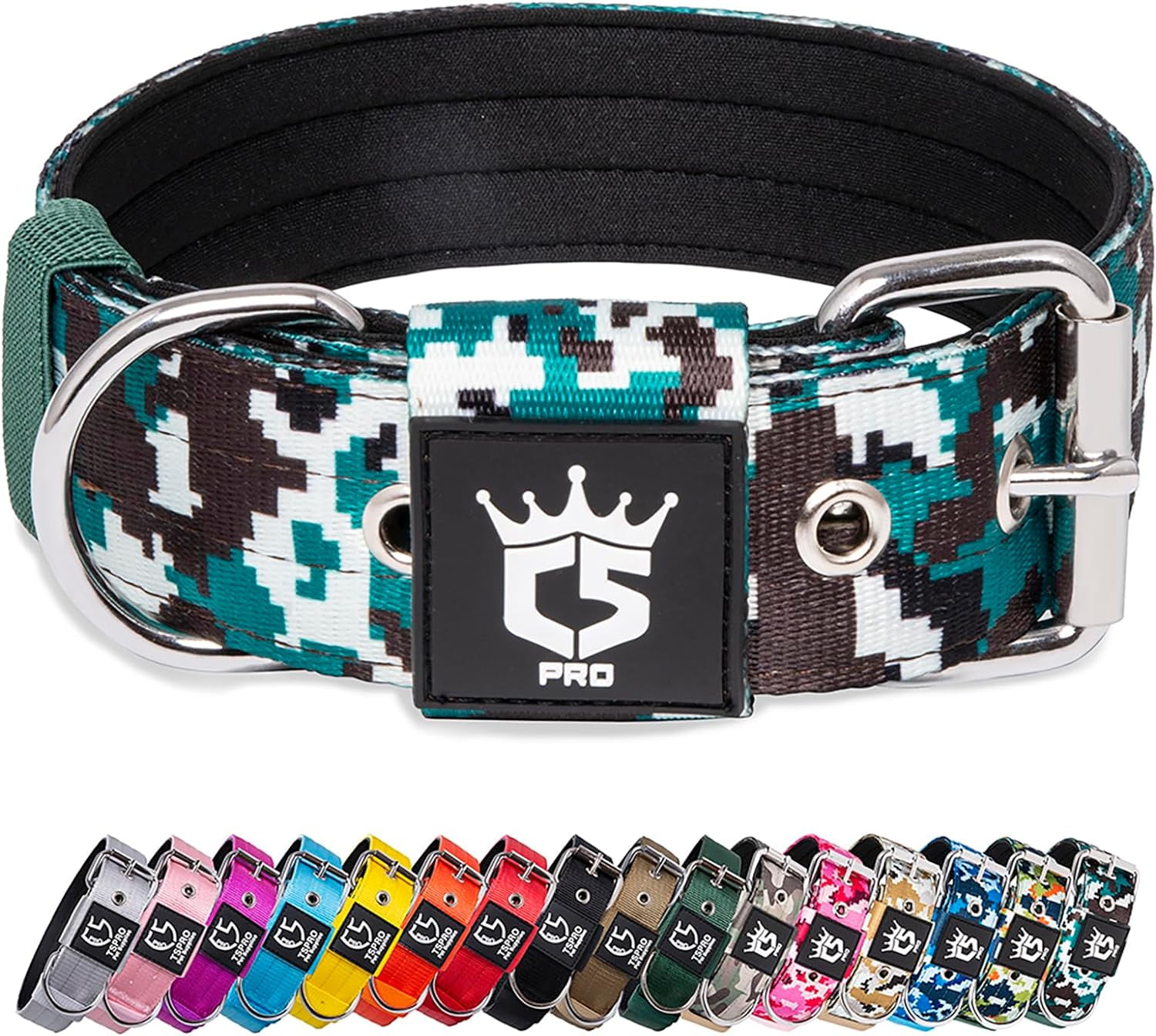 TSPRO Tactical Dog Collar 1.5 Inch Wide Dog Collar Strong Dog Collar ...