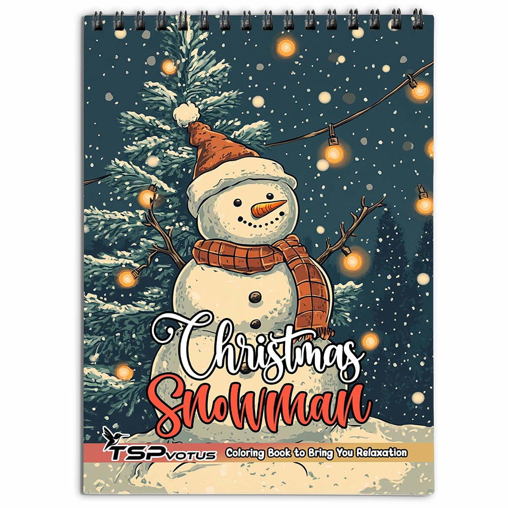 TSPVOTUS Christmas Snowman Coloring Book for Adult, Spiral Bound, Soft ...