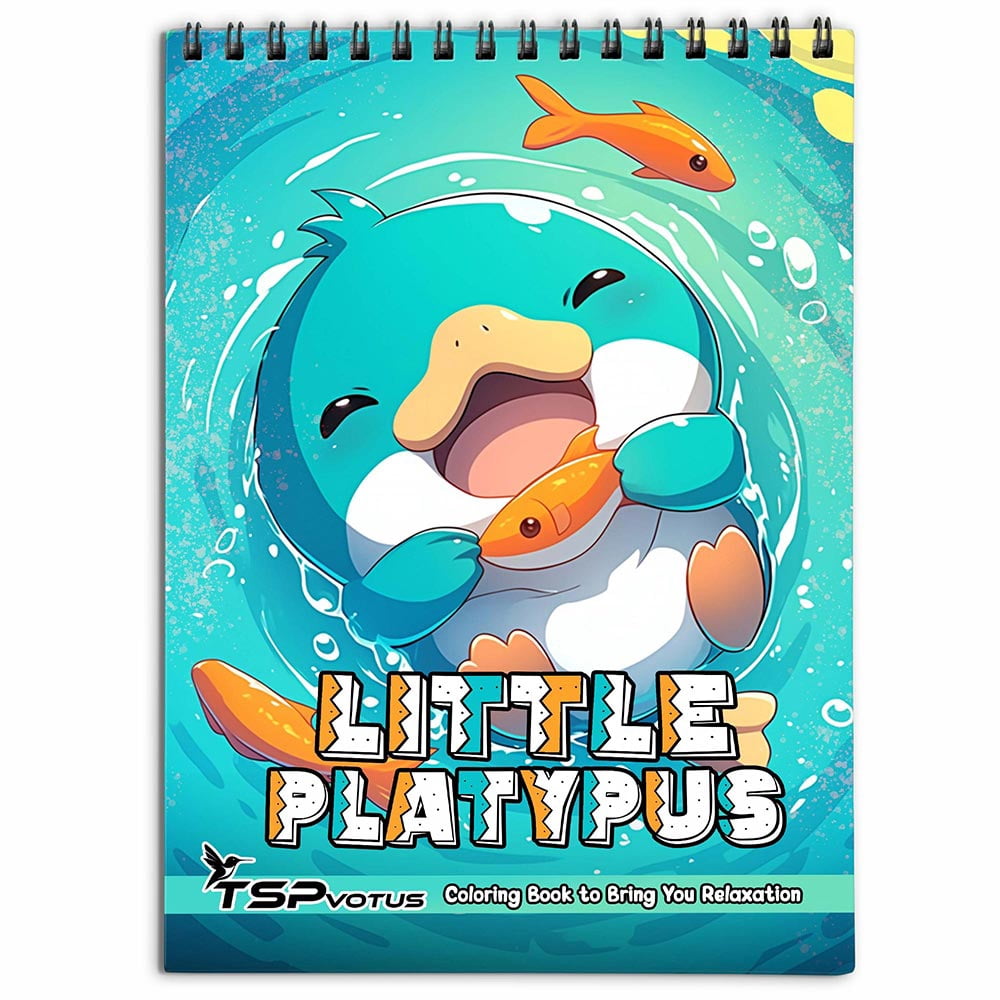 TSPVOTUS Little Platypus Coloring Book for Adults, Spiral Bound, Soft ...