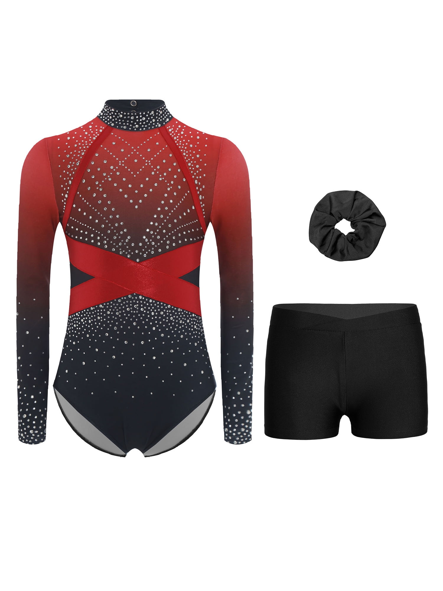 TSSOE Girl's Sparkly Ballet Dance Unitards Gymnastics Leotards with ...