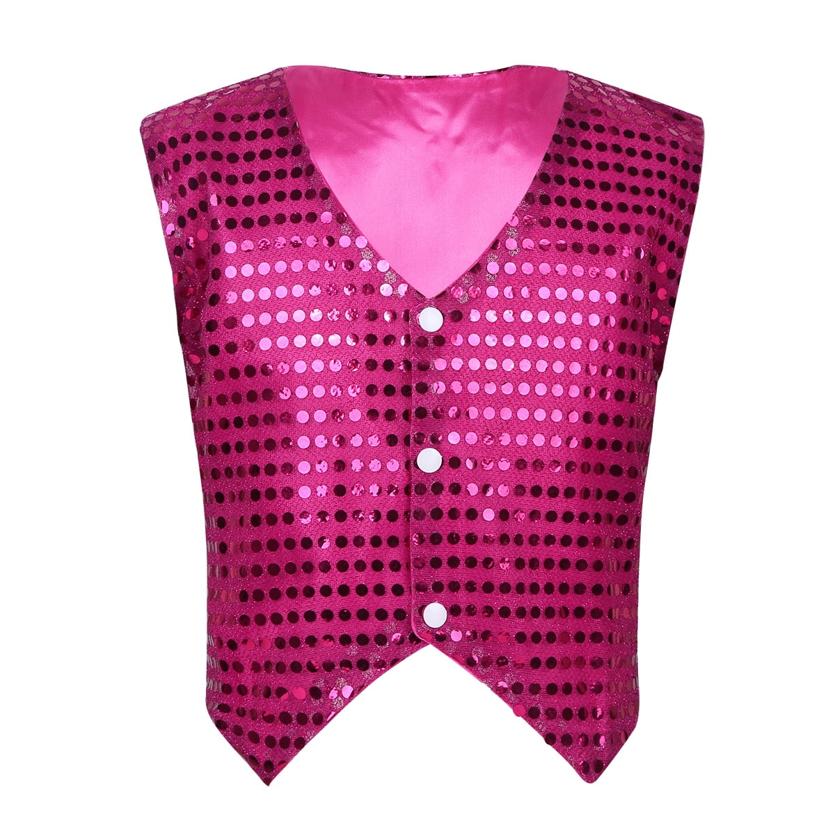 TSSOE Girls' Boys' Glittery Sequined Vest Jacket Hip-Hop Street Dance ...