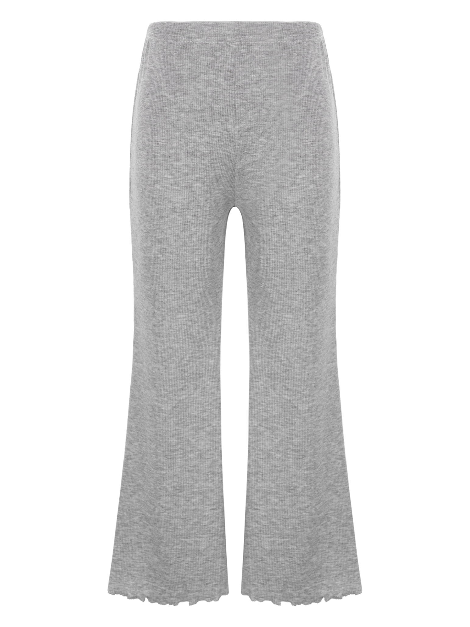 TSSOE Girls Ruffled Flared Pants Ribbed Knit Bell Bottoms Kids Solid ...