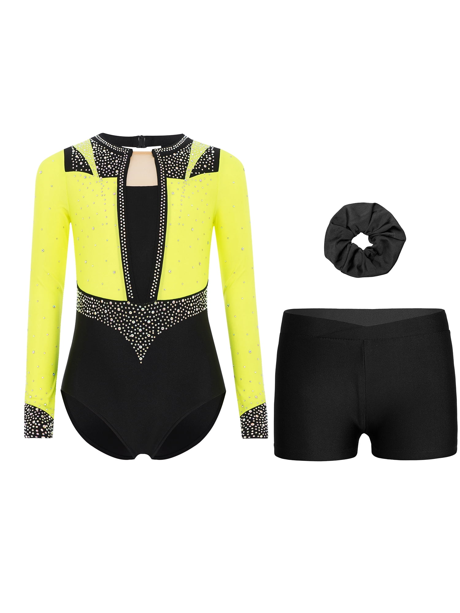 TSSOE Girls Tank Unitards with Shorts Ballet Dance Set Gymnastics ...