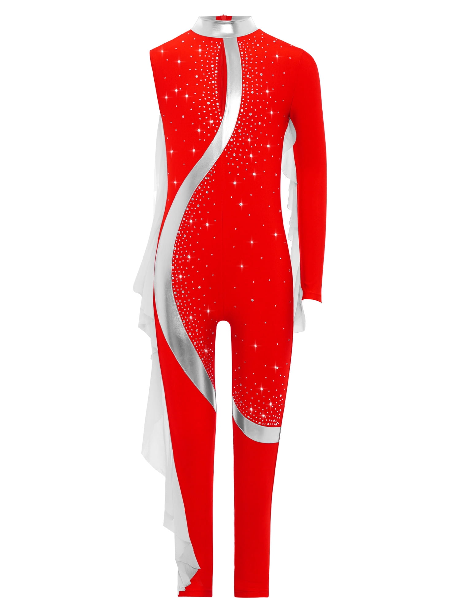 TSSOE Gymnastic Bodysuit for Girls Long Sleeve Full Body Leotard One ...