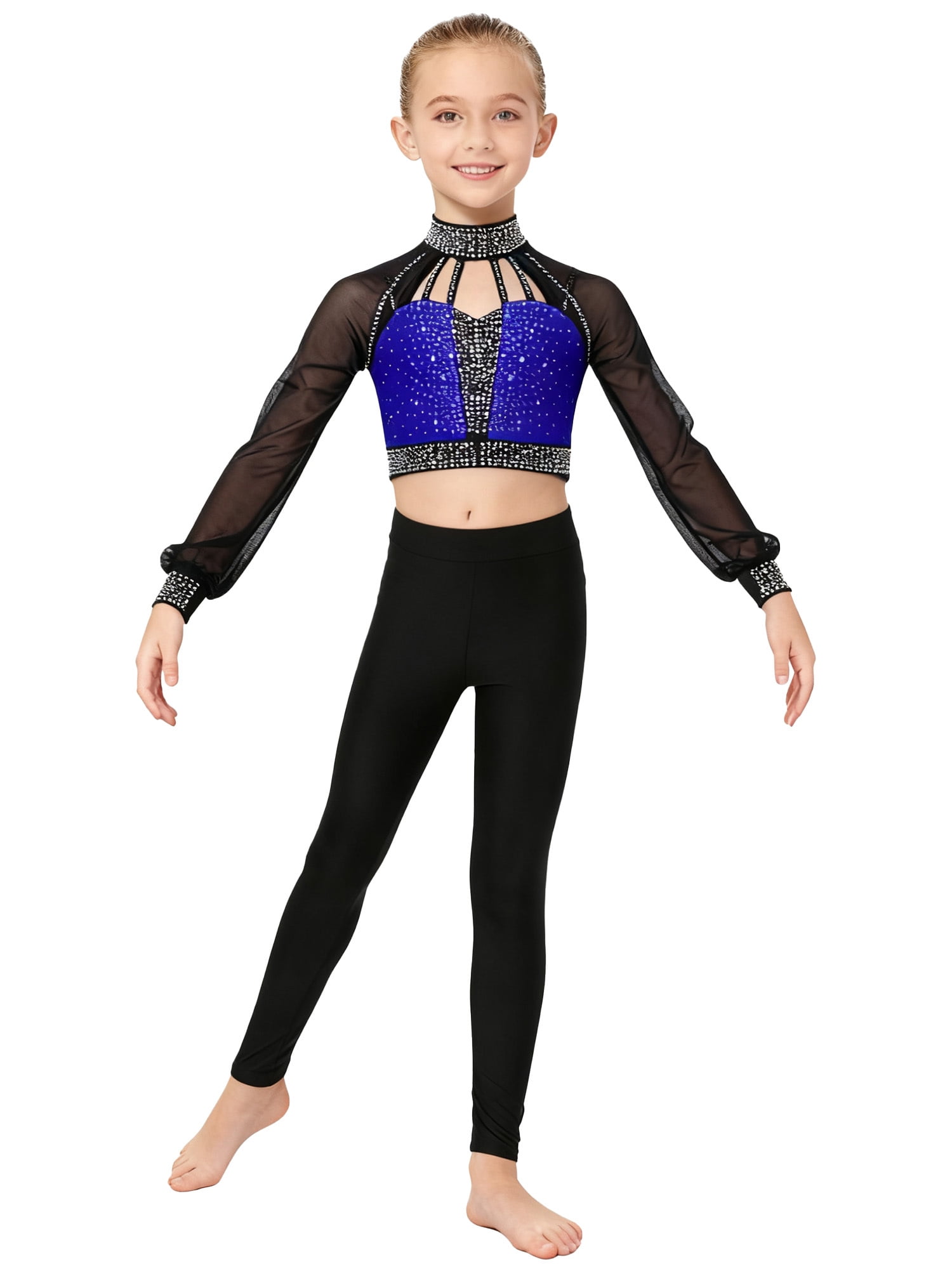 TSSOE Gymnastic Outfits for Girls Cheerleading Jazz Hip-hop Dance ...