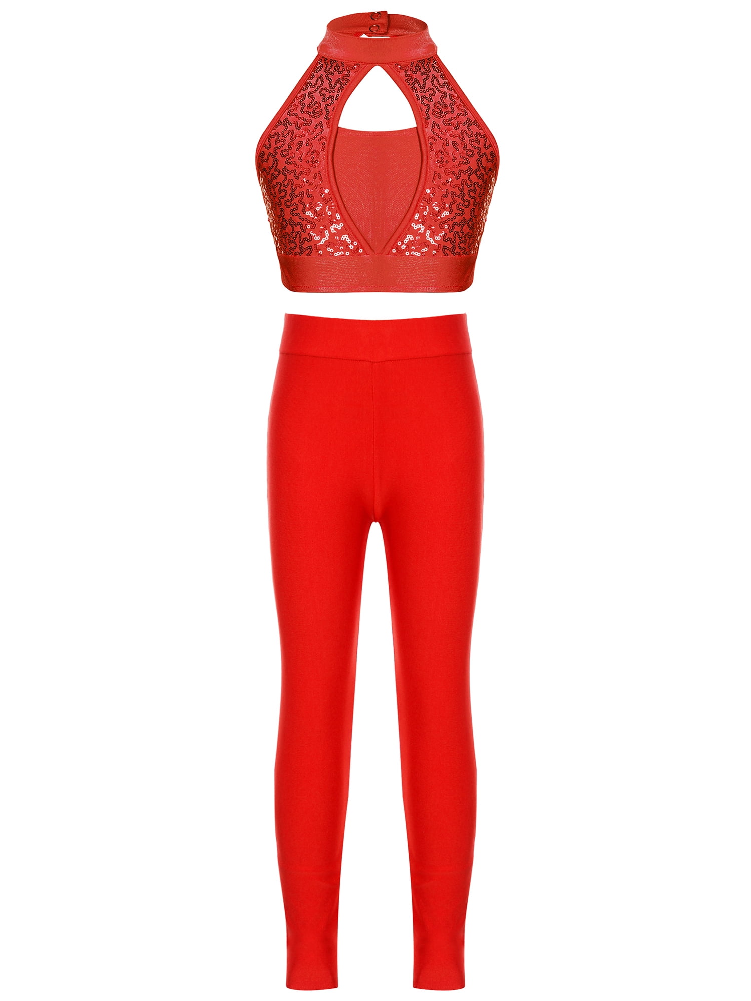 TSSOE Gymnastics Ballet Sports Outfits for Girls Tank Top and Leggings ...