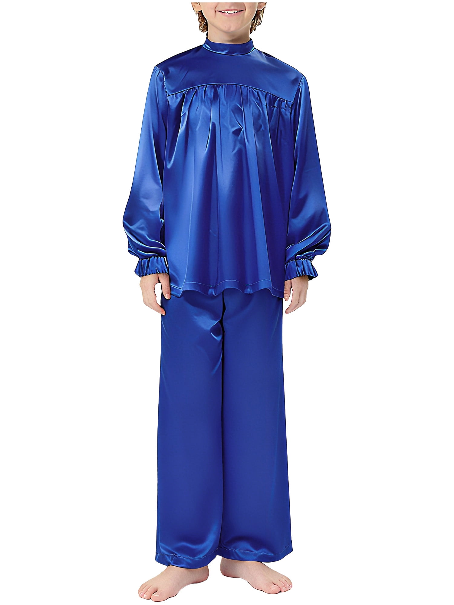 TSSOE Kids Boys Long Sleeve Praise Dance Pullover Tops with Wide Leg ...