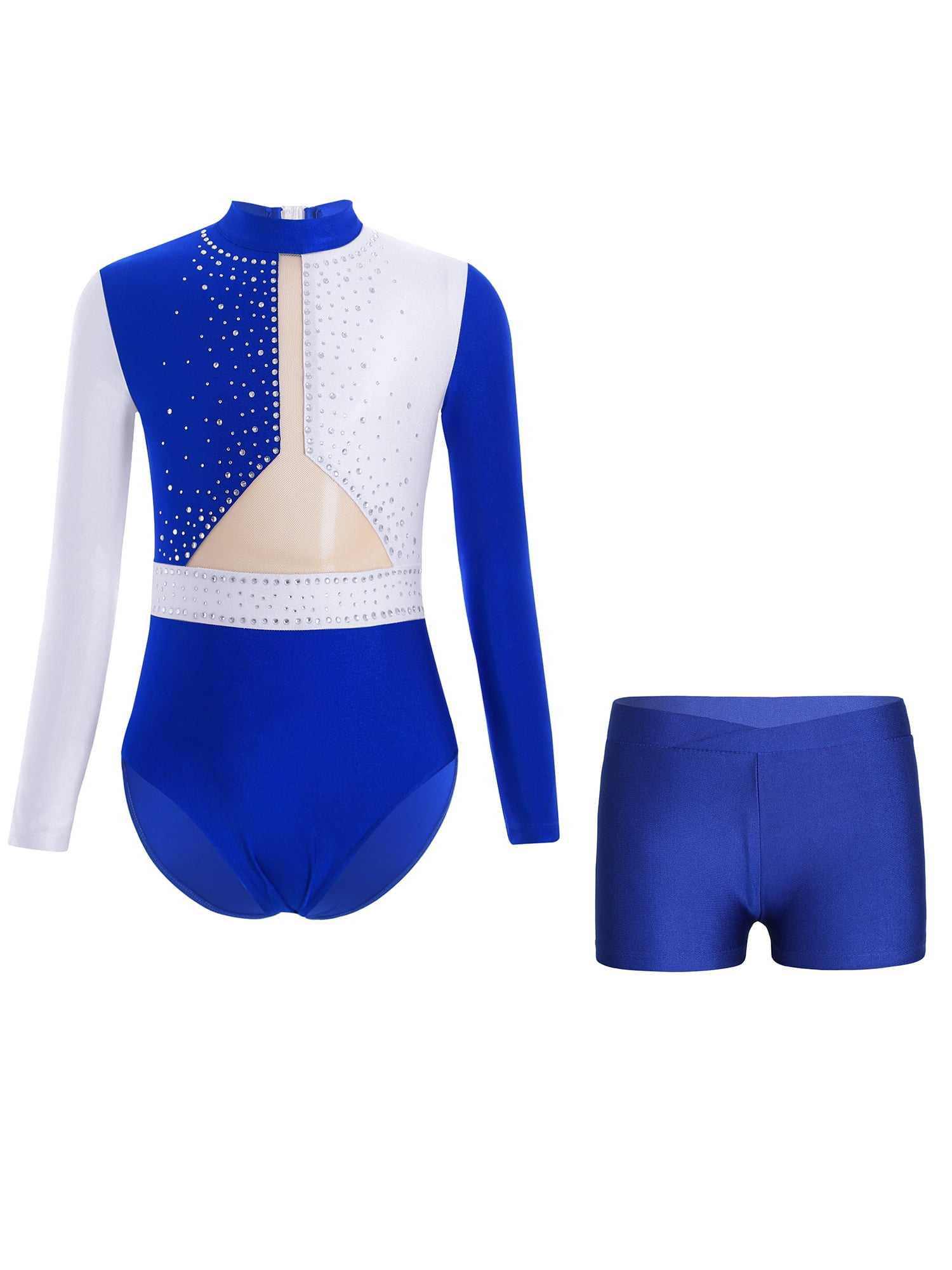 TSSOE Kids Girls Rhythmic Gymnastics Ballet Unitards Long Sleeve Figure ...