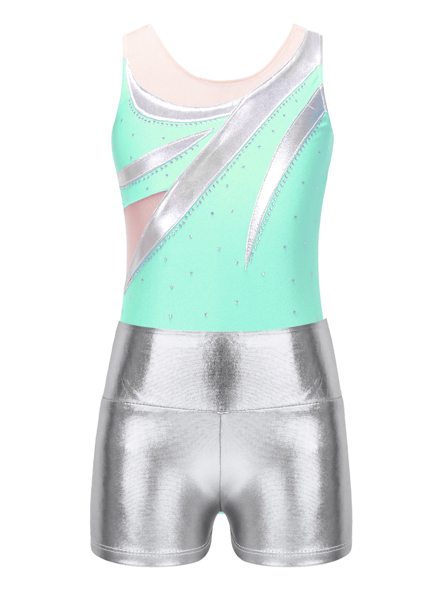 TSSOE Kids Girls Shiny Sleeveless Gymnastics Leotard Ballet Dance ...