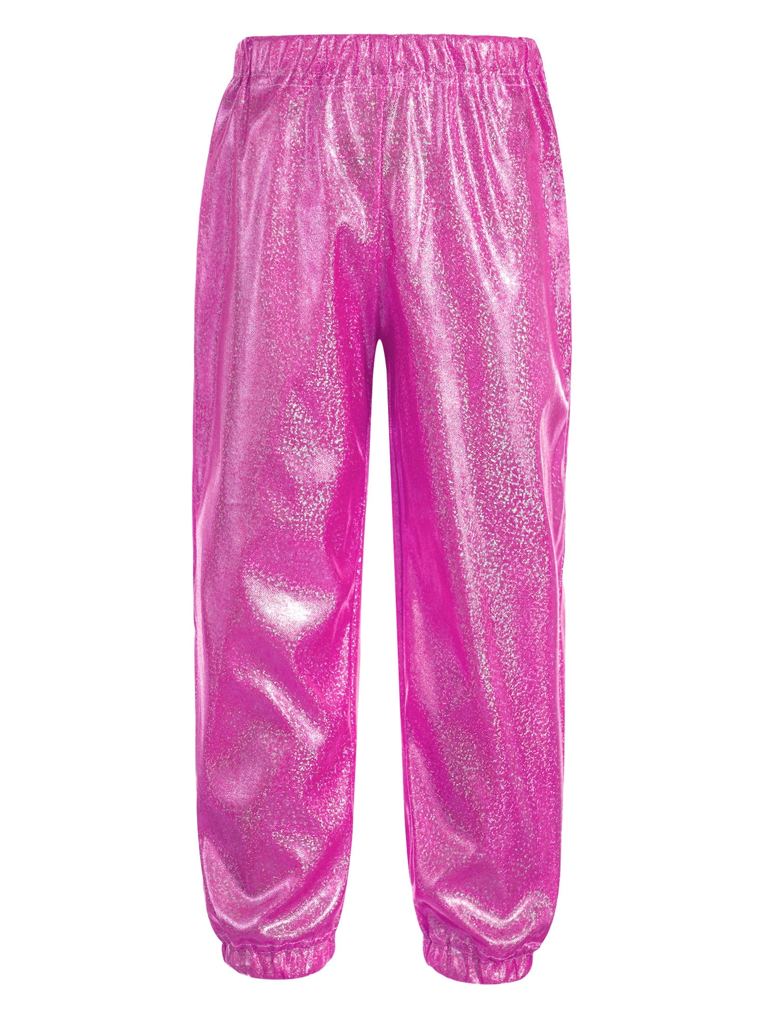 TSSOE Kids Hip Hop Street Pants Shiny Metallic Jazz Trousers Boys Girls ...