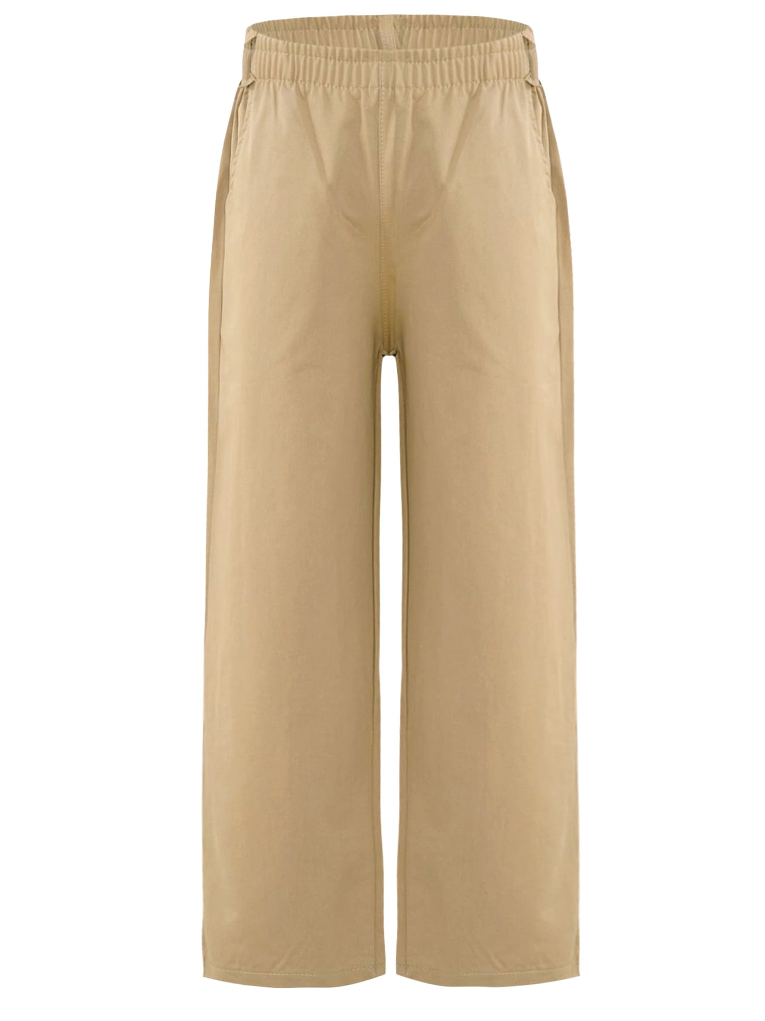 TSSOE Little Boys' School Uniform Twill Pants Pull-on Plain Trousers ...