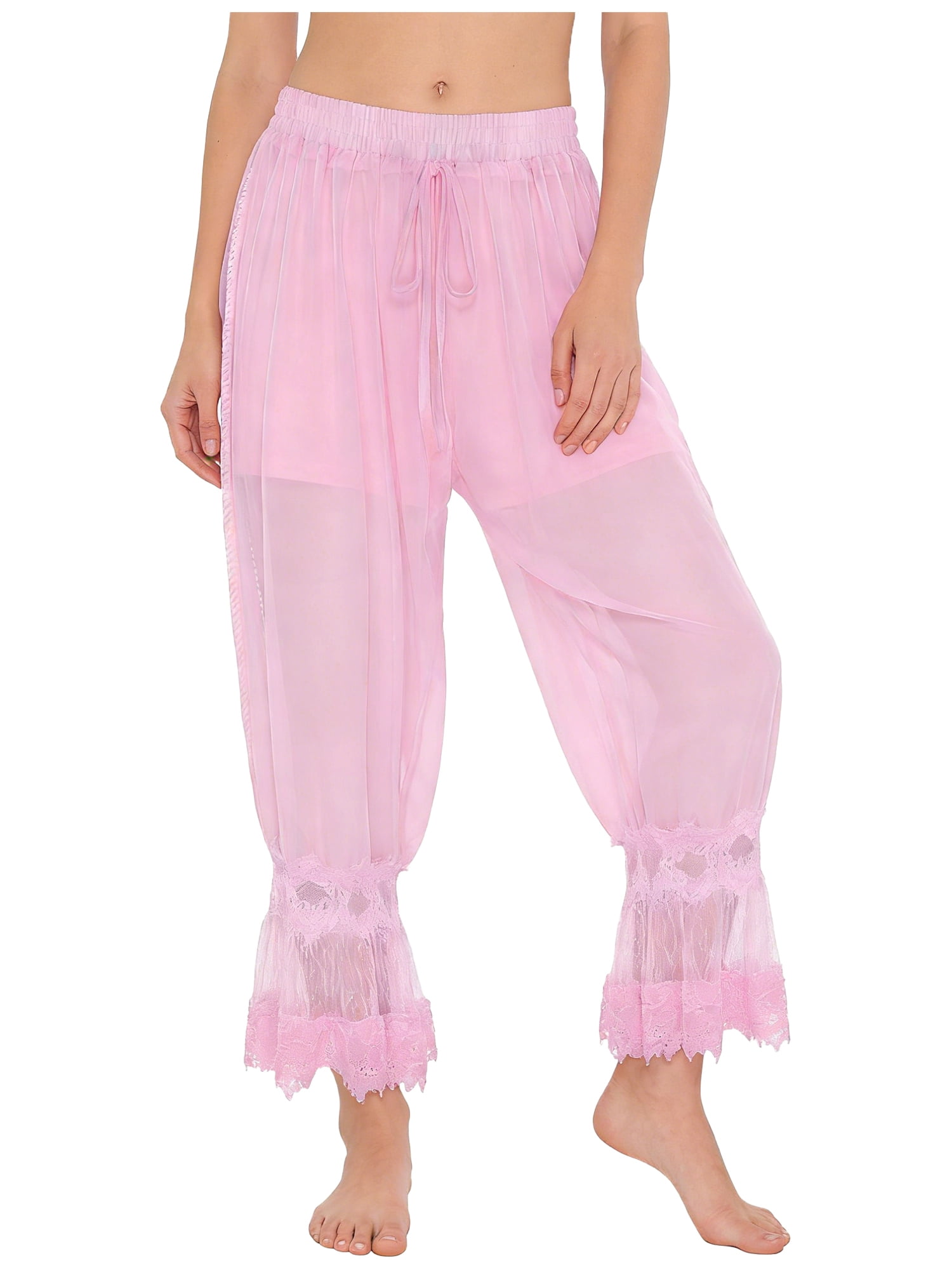 TSSOE Long Bloomers With Built In Shorts For Women Sheer Mesh Floral ...