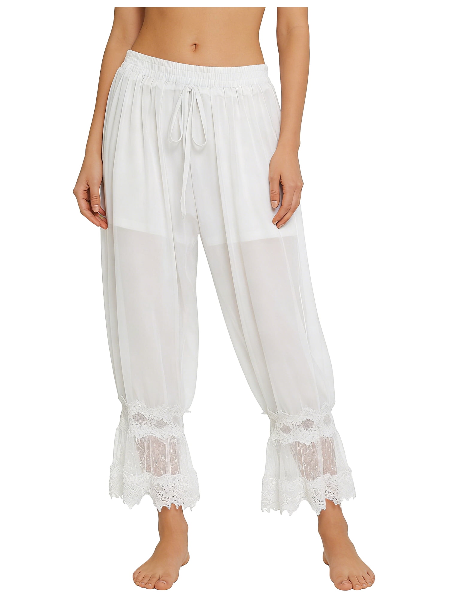 TSSOE Long Bloomers With Built In Shorts For Women Sheer Mesh Floral ...