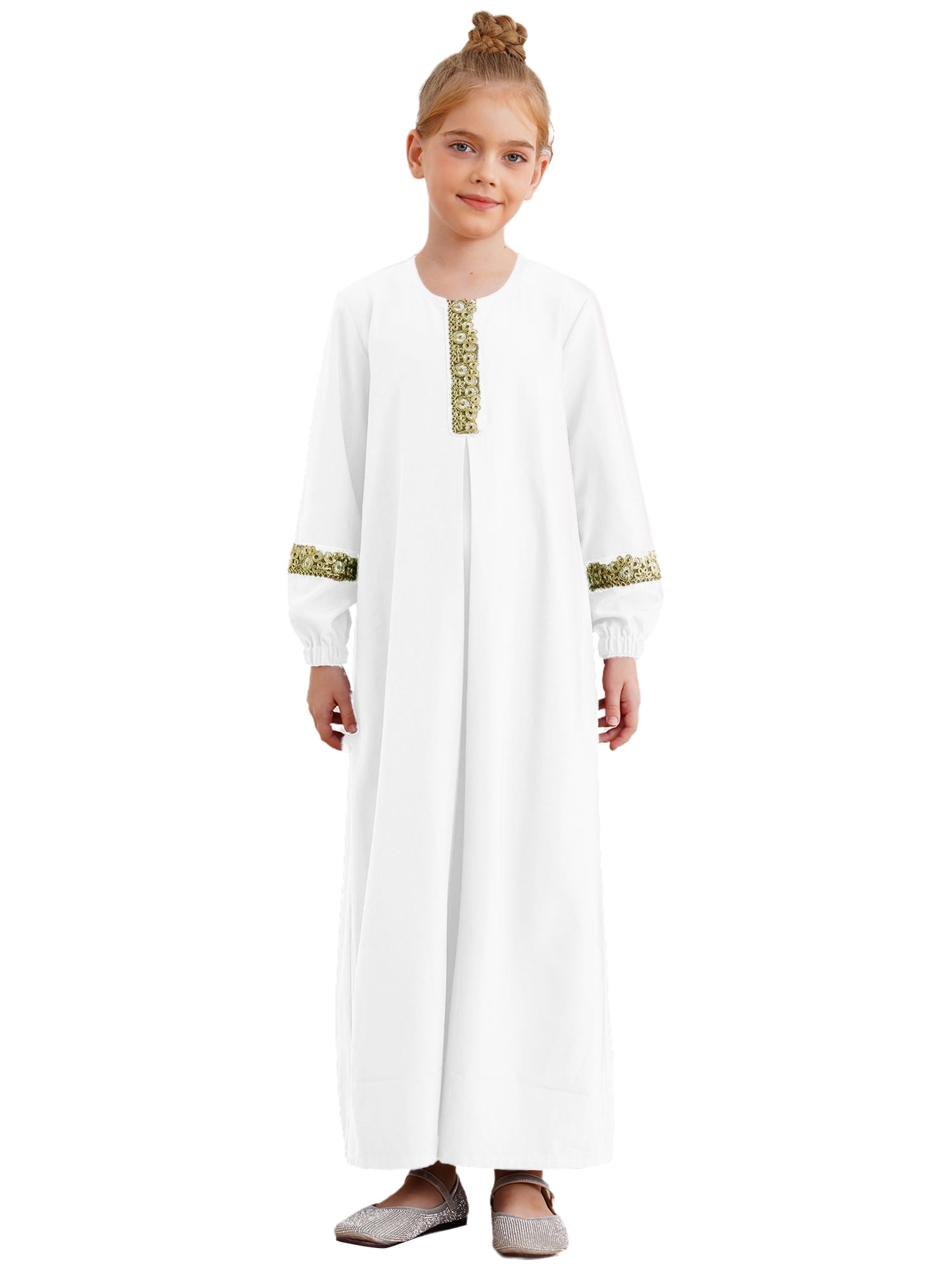 TSSOE Long Sleeve Muslim Abaya for Girls Liturgical Worship Costume ...