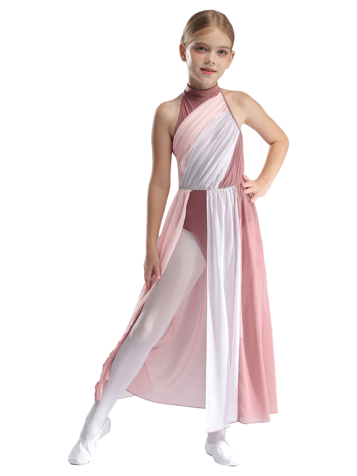 TSSOE Lyrical Dance Dress for Girls Ballet Dress Leotard Chiffon Color ...