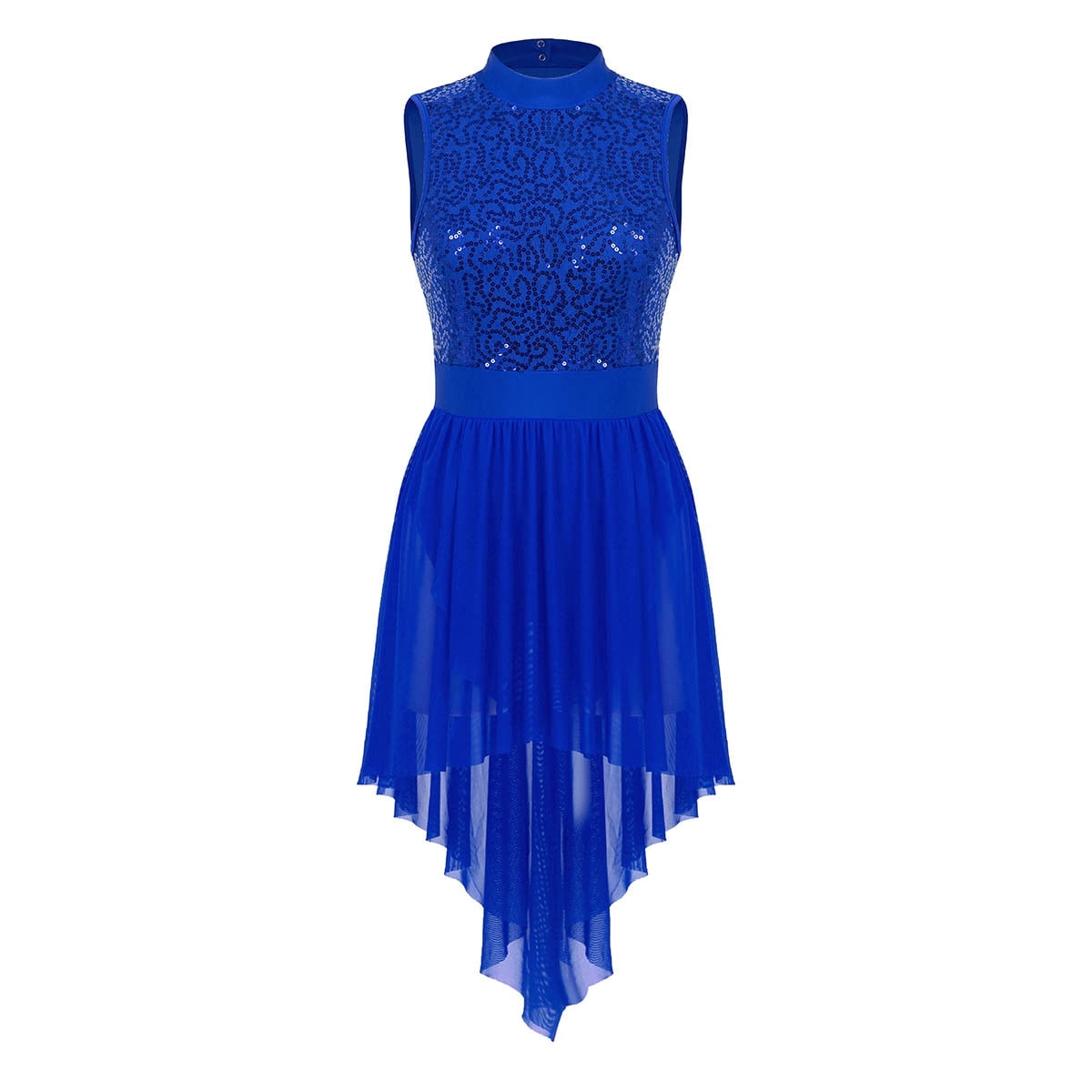TSSOE Women's Lyrical Dance Costume Sleeveless Open Back Sequins ...