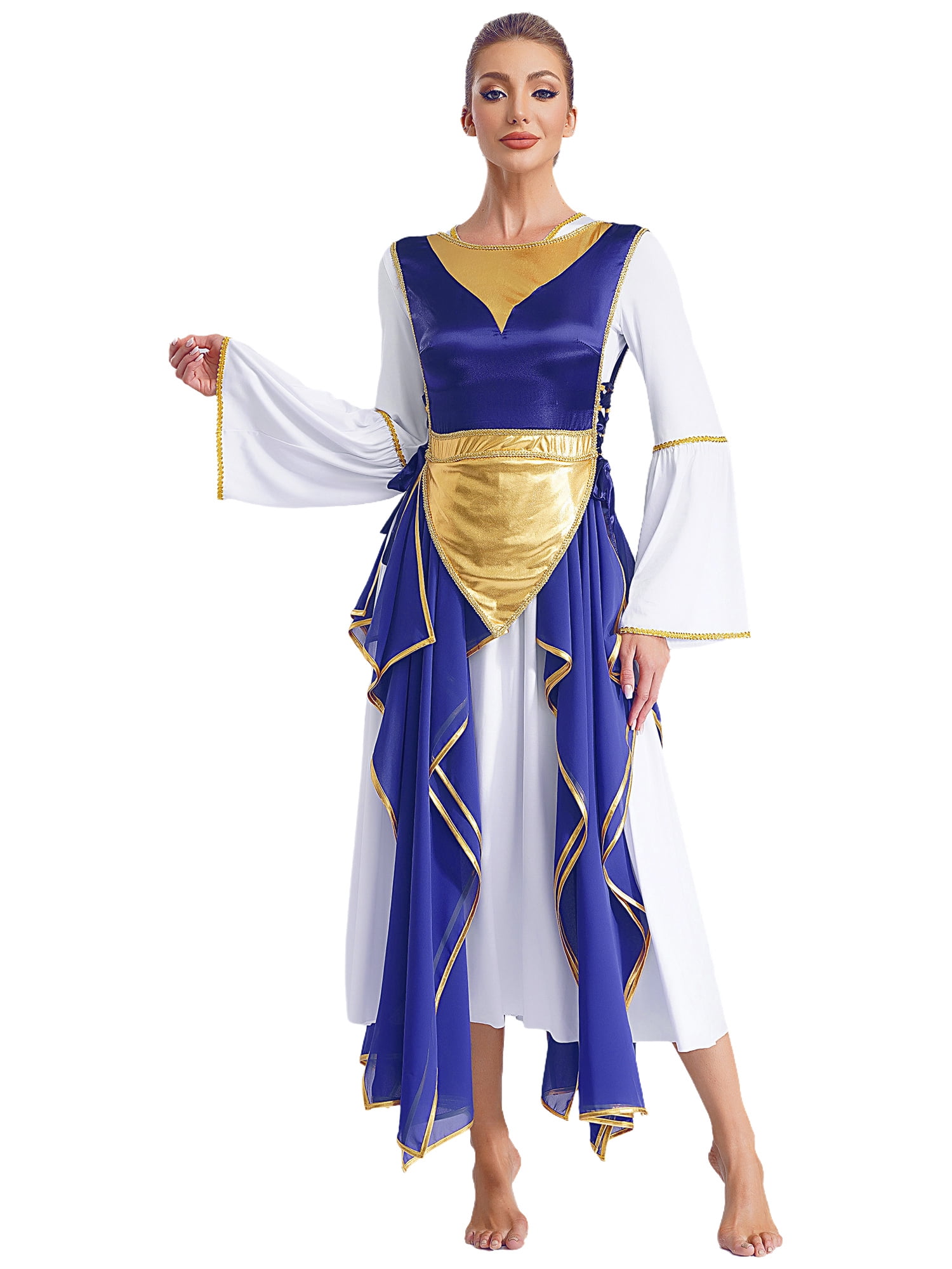 TSSOE Worship Overlays for Women Sleeveless Praise Dance Tunic Sides ...