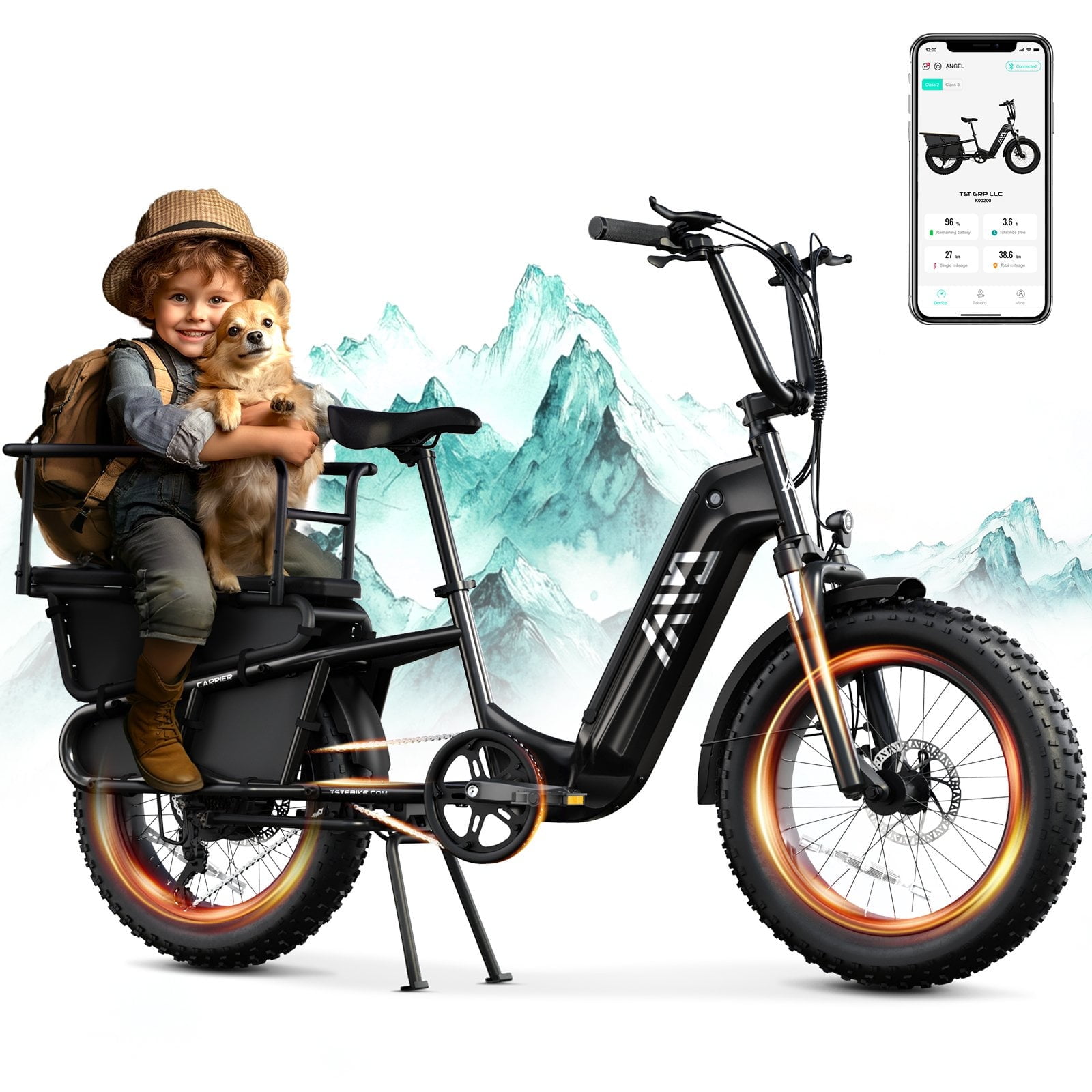 TST Electric Bike, 750W E-Mountain Bike, 48V/15AH Removable Battery ...