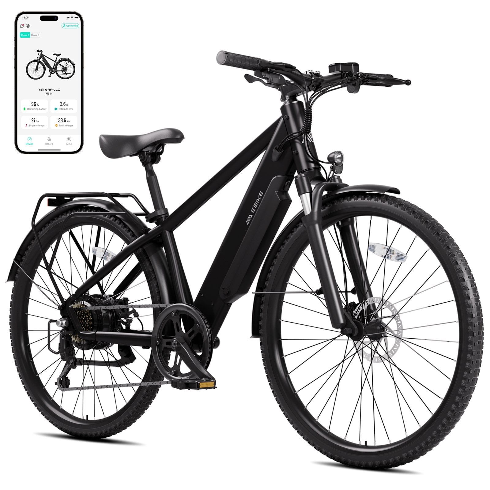 TST Electric Bike for Adults 26", 19.9mph Electric Bicycles with APP ...
