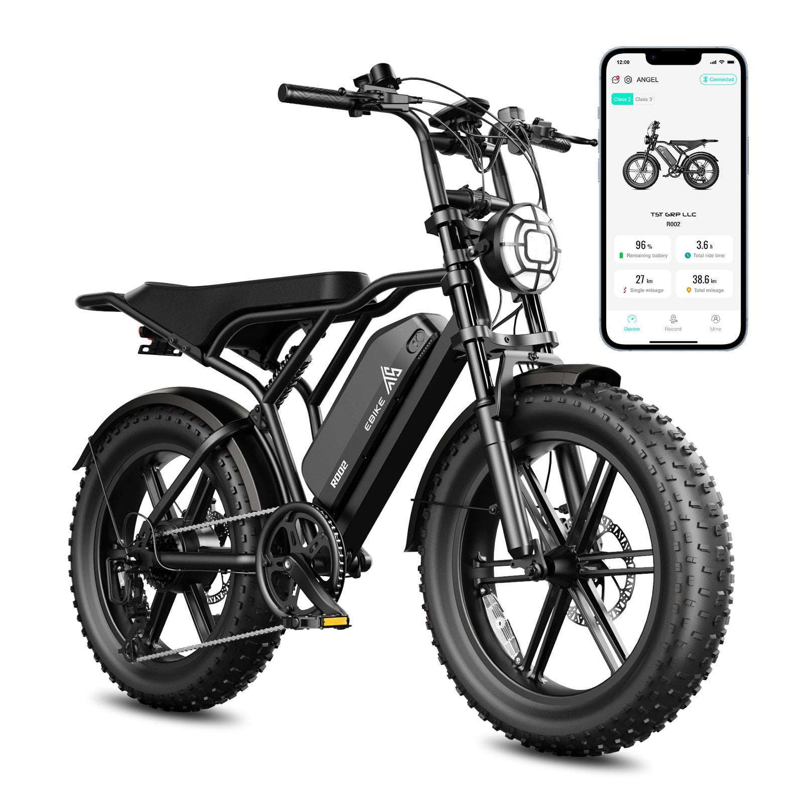 TST Electric Bike for Adults, Peak 1300W Motor, 20"x4" Fat Tire, E ...