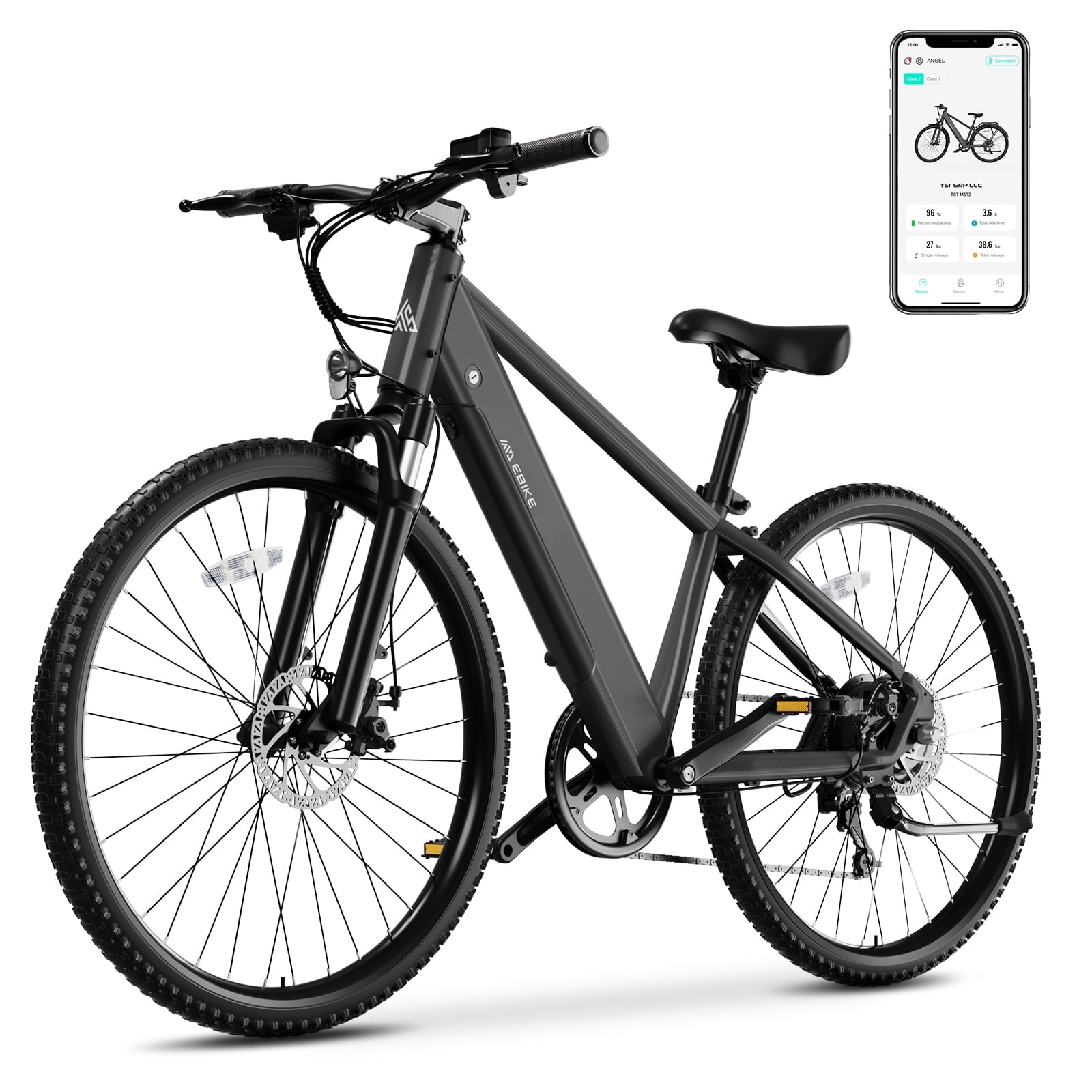 "TST Electric Bike 26""x1.95"", 350W (Peak 500W), 28MPH, Ebike ...